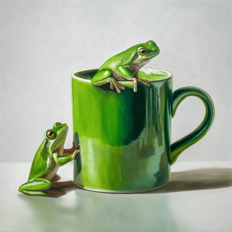 Green Frogs & Cup | Fine Art Print | Lauren Pretorius – Lauren ...